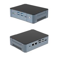 China DDR5 Home Office Mini PC With Fan Dual LAN 4 Screen Display 2 M.2 SSD Desktop for sale