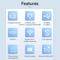 China Industrial Mini Fanless Computer Intel Core Series Processor 1115G4 3LAN 6COM DDR4 RAM for sale