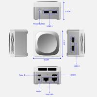 China Intel N100 Mini Cube Computer LPDDR5 Dual Gigabit Ethernet RJ45 Mini PC For Home for sale