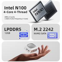 China Intel N100 Mini Cube Computer LPDDR5 Dual Gigabit Ethernet RJ45 Mini PC For Home for sale