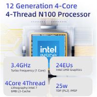 China Intel N100 Mini Cube Computer LPDDR5 Dual Gigabit Ethernet RJ45 Mini PC For Home for sale