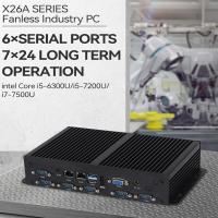 China Dual LAN 6COM Fanless Intel Mini PC Core Series Celeron 3855U Processors With MSATA SSD for sale