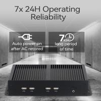 China Dual LAN 6COM Fanless Intel Mini PC Core Series Celeron 3855U Processors With MSATA SSD for sale