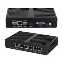 China Intel Pentium 4405U 6 Gigabit Network Software Router Mini PC Firewall PFsense for sale