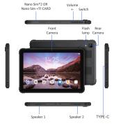 China 10.1 Inch HD Display Touch PC Screen Spreadtrum T1616 8 Core Android 12 8GB RAM for sale