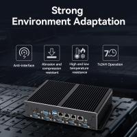 China Intel Series Fanless Industrial Mini Computer 4 Gigabit Ethernet LAN 6COM for sale