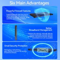 China 3865U 1U Server 6 LAN 2 Fiber Optic Linux Firewall Router Server With Fan for sale