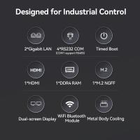 China Intel N5100 DDR4 16G Industrial Mini PC Linux Dual LAN 4COM For KIOSK Digital Signage for sale