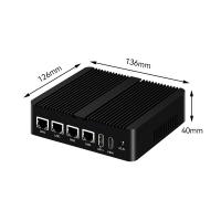 China Intel N100 Processor Fanless Industrial Mini Computer Dual COM DDR4 RAM 4LAN for sale