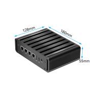 China Intel N100 4 LAN Dual COM Industrial Mini Fanless PC With WIFI DDR4 16G RAM Windows Linux for sale