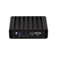 China Intel N100 4 LAN Dual COM Industrial Mini Fanless PC With WIFI DDR4 16G RAM Windows Linux for sale