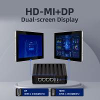 China Intel N100 4 LAN Dual COM Industrial Mini Fanless PC With WIFI DDR4 16G RAM Windows Linux for sale