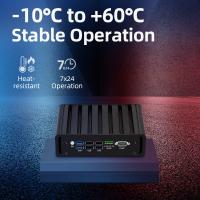 China Intel N100 4 LAN Dual COM Industrial Mini Fanless PC With WIFI DDR4 16G RAM Windows Linux for sale