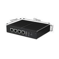 China Industrial Fanless Mini Computer Linux Intel N100 DDR4 16G RAM 4LAN Dual COM for sale