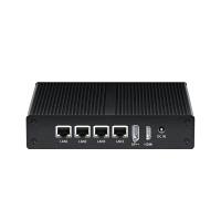 China Industrial Fanless Mini Computer Linux Intel N100 DDR4 16G RAM 4LAN Dual COM for sale