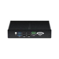 China Industrial Fanless Mini Computer Linux Intel N100 DDR4 16G RAM 4LAN Dual COM for sale