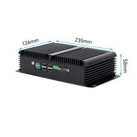 China DDR4 16G RAM Intel N100 Fanless Industrial Mini PC 4 LAN Dual COM Linux With WIFI for sale