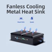 China DDR4 16G RAM Intel N100 Fanless Industrial Mini PC 4 LAN Dual COM Linux With WIFI for sale