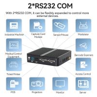 China J6412 N100 Processor Mini Fanless PC DDR4 Dual LAN Dual COM RS232 Triple Display for sale