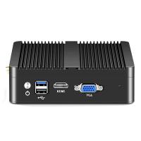 China 4 LAN DDR3L Firewall Router Fanless Mini PC Intel Celeron Series J1900 for sale