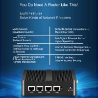 China 4 LAN DDR3L Firewall Router Fanless Mini PC Intel Celeron Series J1900 for sale