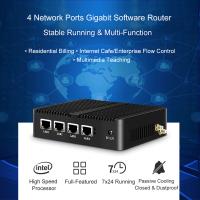China 4 LAN DDR3L Firewall Router Fanless Mini PC Intel Celeron Series J1900 for sale
