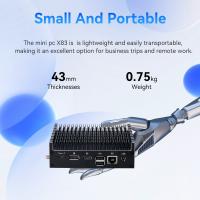 China Intel Pentium Gold 5405U Mini Fanless PC DDR4 64GB Linux For Home Office for sale