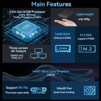 China Single LAN Dual HDMI Intel N100 Mini PC DDR4 16GB For Home Office for sale