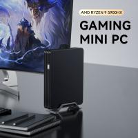 China AMD Ryzen 9 5900HX Mini Gaming PC Dual LAN Dual HD DDR4 64GB With Fan for sale