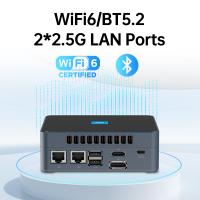 China DDR5 Intel N200 Mini PC 32GB Dual RJ45 2.5G LAN With Fan For Home Office for sale
