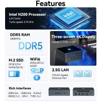 China DDR5 Intel N200 Mini PC 32GB Dual RJ45 2.5G LAN With Fan For Home Office for sale
