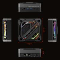 China AMD Ryzen R7 7840HS Mini PC Dual LAN DDR5 64GB Gaming Mini PC With Light for sale