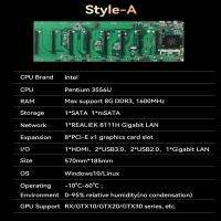 China 8 GPU Mining Rig Slot Mainframe With High Power Supply And Four Cooling Fan for sale