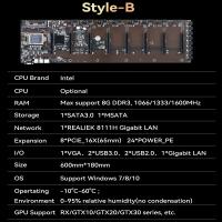 China 8 GPU Mining Rig Slot Mainframe With High Power Supply And Four Cooling Fan for sale