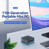 China Intel Celeron 11th Generation N5105 Mini Computer LPDDR4X 16GB With Dual LAN 3 HDMI for sale