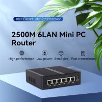 China Intel Celeron J6412 Soft Router 2500M 6LAN DDR4 32GB HD Display Mini PC for sale
