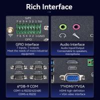 China Fanless Industrial PC DDR4 Intel 11th Gen Core i7 10870H Mini PC With GPIO Dual LAN 6COM for sale