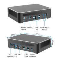 China 12th Generation Intel Core I7 1260p Mini PC With Dual LAN Dual HDMI DDR4 64GB for sale