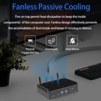 China Dual Ethernet DDR4 Fanless Intel Mini PC I5 I7 I9 12th Generation for sale