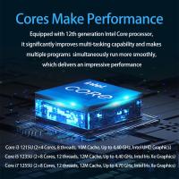 China Dual Ethernet DDR4 Fanless Intel Mini PC I5 I7 I9 12th Generation for sale