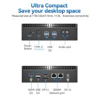 China DDR4 Mini Computer Dual LAN Dual HDMI Intel 12th Generation Core i3 i5 i7 Mini PC for sale