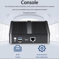 China Intel Fanless Mini PC Router Pfsense With 6 LAN 8G Memory And RJ45 Console for sale