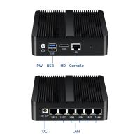 China Intel Fanless Mini PC Router Pfsense With 6 LAN 8G Memory And RJ45 Console for sale