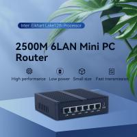 China Celeron J6412 6GbE LAN Firewall Mini PC With MSATA SSD 32GB RAM Black Firewall Router for sale
