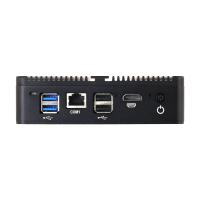 China Celeron J6412 6GbE LAN Firewall Mini PC With MSATA SSD 32GB RAM Black Firewall Router for sale