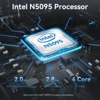 China Celeron N5095 Plastic Intel Mini PC With Dual LAN DDR4 16G Dual Band WiFi And Fan for sale