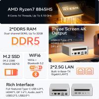 China R7 And R5 AMD Mini PC DDR5 32G With Dual 2.5G Ethernet And WiFi6 for sale