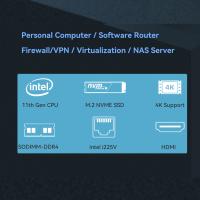 China Intel Core i3 1125G4 Firewall Soft Router With Six 2.5G Ethernet And One COM Port for sale