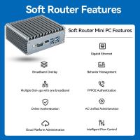 China Intel Celeron 3865U 2 Cores 2 Threads Firewall Mini PC Router With 6 Ethernet DDR4 for sale