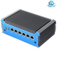 China 6 RJ45 Ethernet Soft Router PC With DDR4 Up To 8G And Intel Celeron 3865U Processor for sale